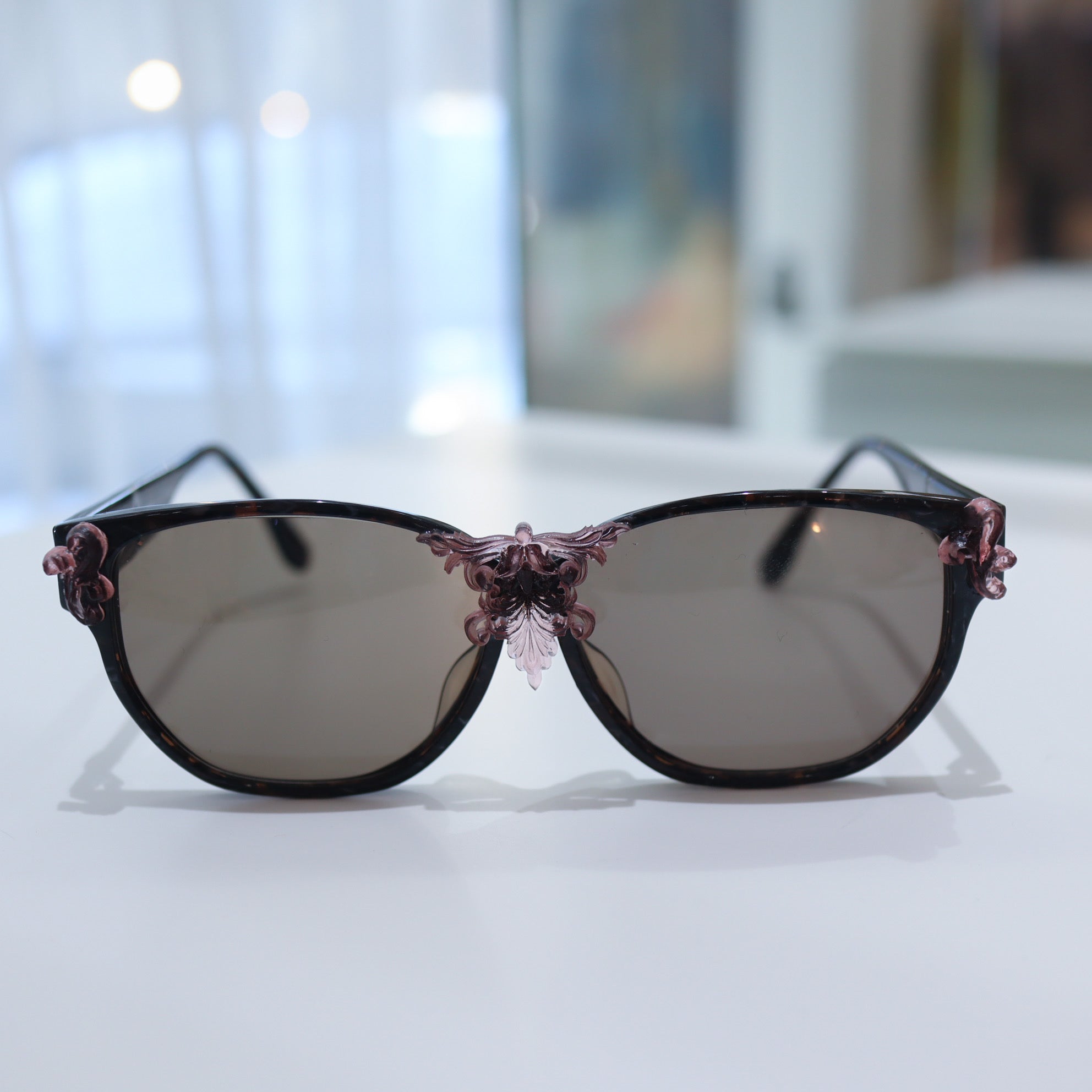 ANIGIG MOLDING GLASSES MARBLE×MAUVE PINK – GIGINA